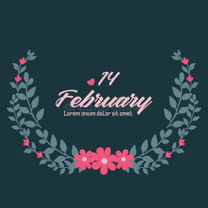 Simple Shape Pattern of Leaf and Floral Frame, for Beautiful 14 ...