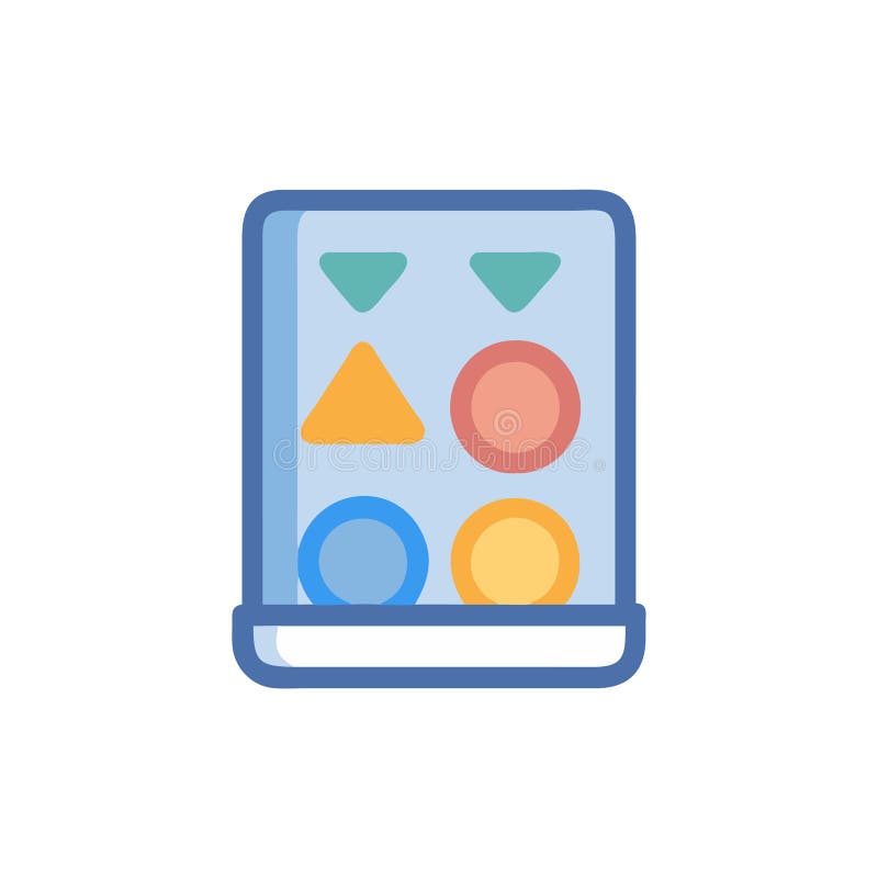 Simple Shape Sorter Icon for Toys Stock Photo - Illustration of care ...