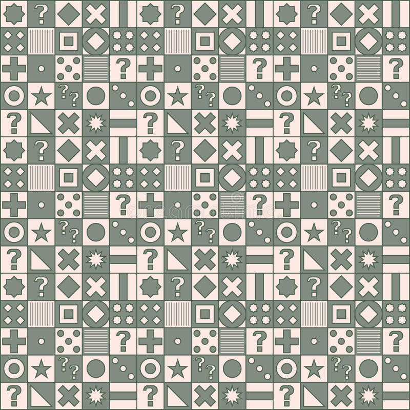 Simple Shapes and Pattern in Cool Tones. Simple Geometric Art Poster ...