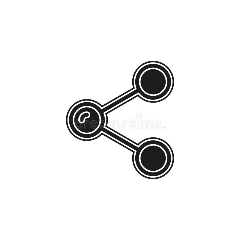 Simple Share Vector Icon stock illustration. Illustration of vector ...
