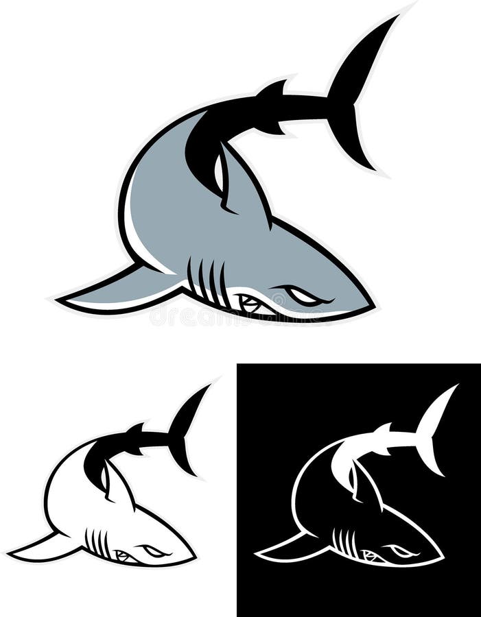 Shark mascot stock vector. Illustration of teeth, isolated - 34562031