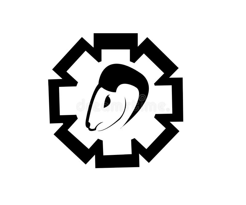 Simple Sheep Head Logo Design Stock Vector - Illustration of icon ...