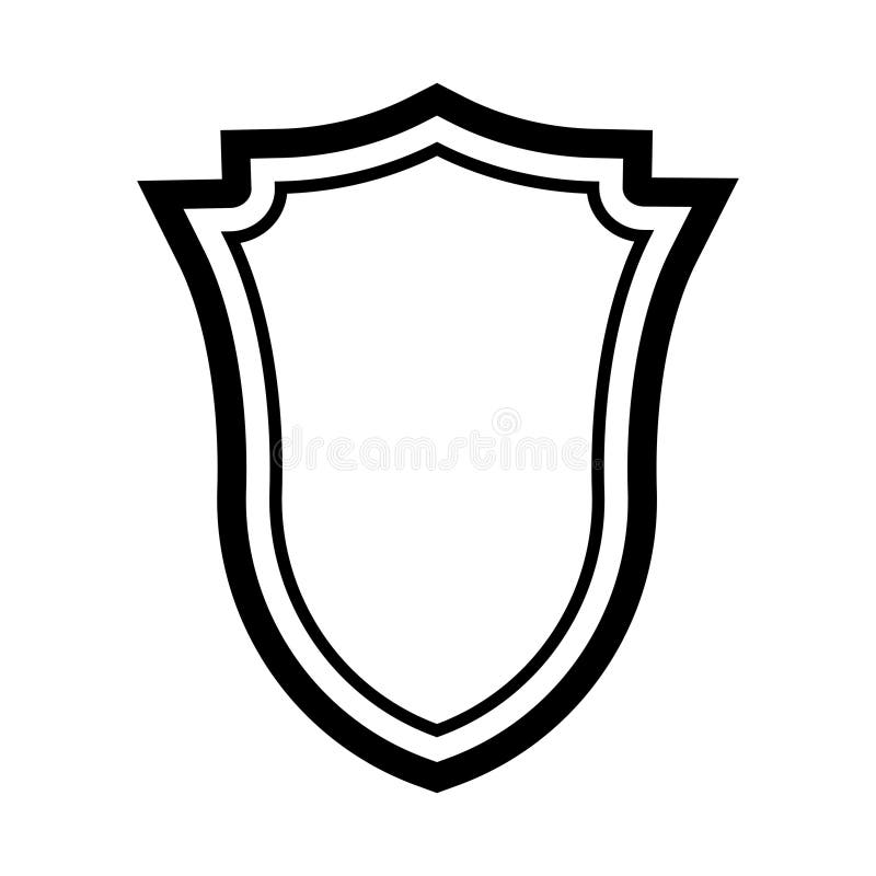 Simple shield icon stock illustration. Illustration of icon - 317023949