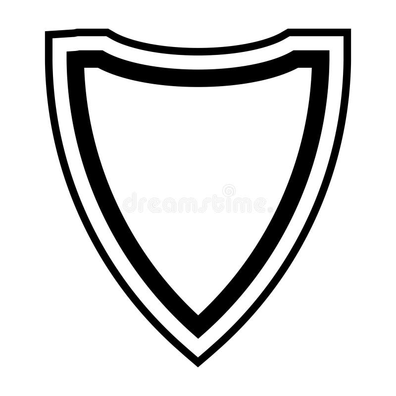 Simple shield icon stock illustration. Illustration of guard - 317023948