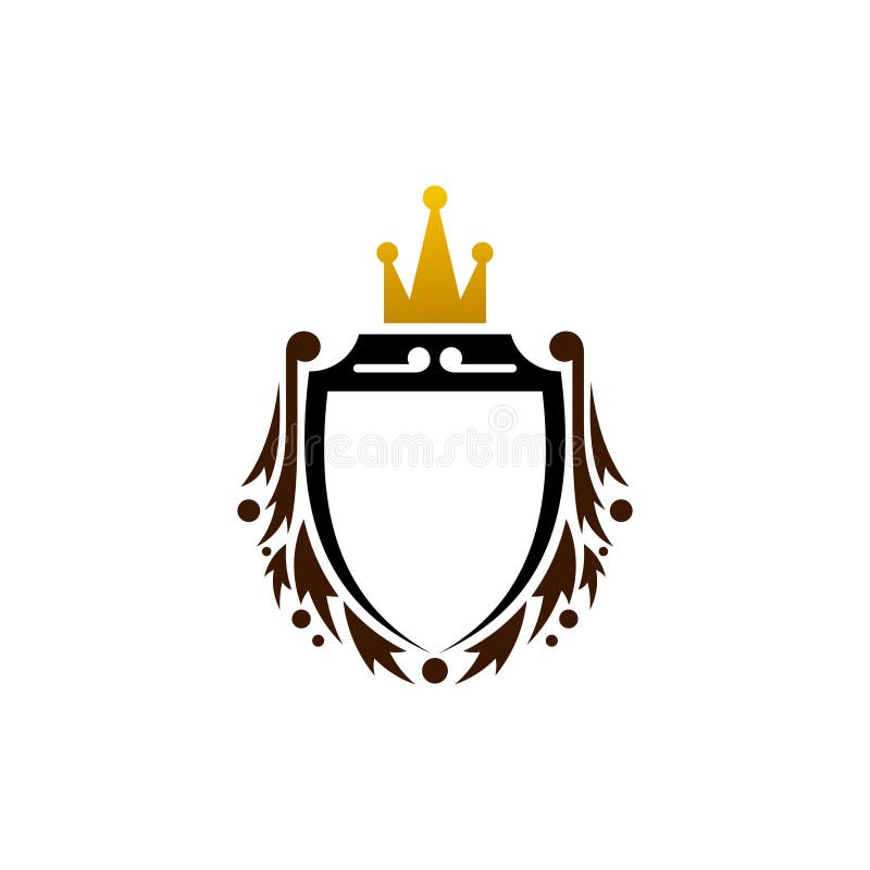 Simple Shield Logo with Crown Design Vector, Stock Vector ...