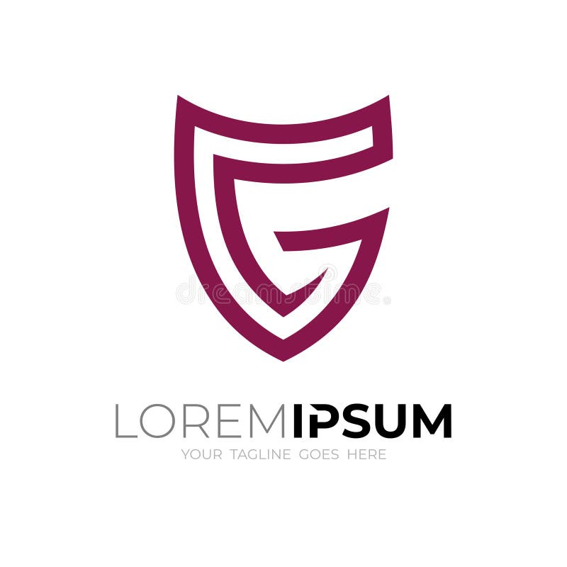 Simple Shield Logo with Letter G Design Vector Stock Vector ...