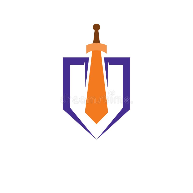 Simple Shield Logo and Sword Design Combination, Vector Stock Vector ...