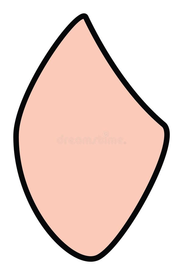 Simple Shield Shape Outline Vector Illustration Isolated White ...