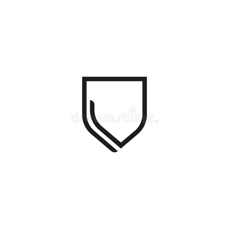 Simple Shield Symbol Logo Template Vector Stock Vector - Illustration ...