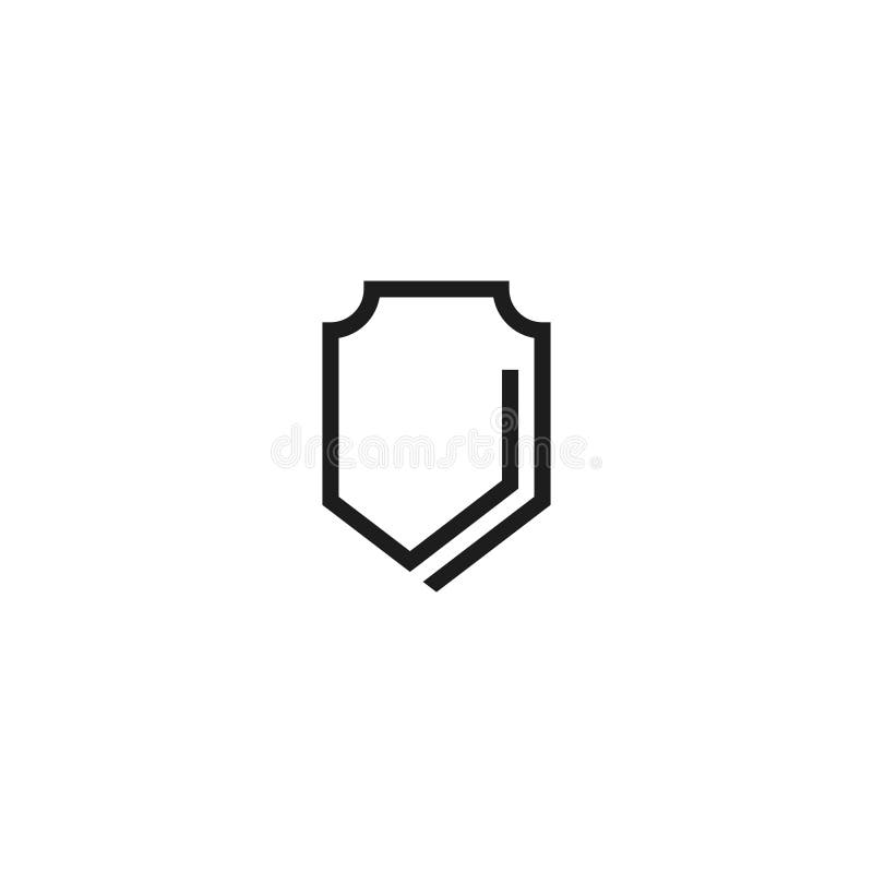 Simple Shield Symbol Logo Template Vector Stock Vector - Illustration ...