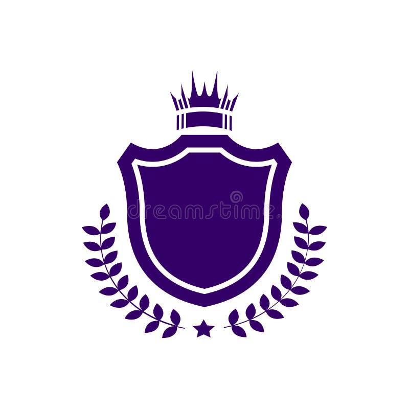 Simple Shield Vintage Logo and Icon Stock Vector - Illustration of ...