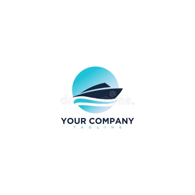 Simple Ship and Wave Logo Vector Abstract Stock Vector - Illustration ...