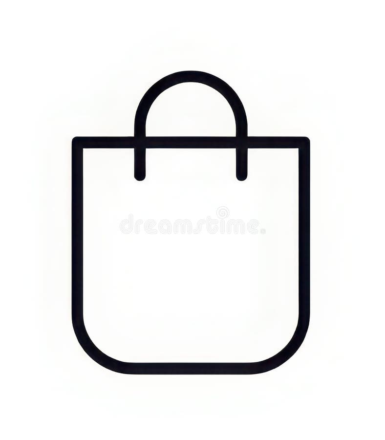 Simple Shopping Bag Icon for Retail and E-Commerce Stock Illustration ...