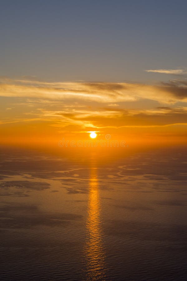 Simple Shot of a Beautiful Sunset at Corfu Greece. Stock Image - Image ...