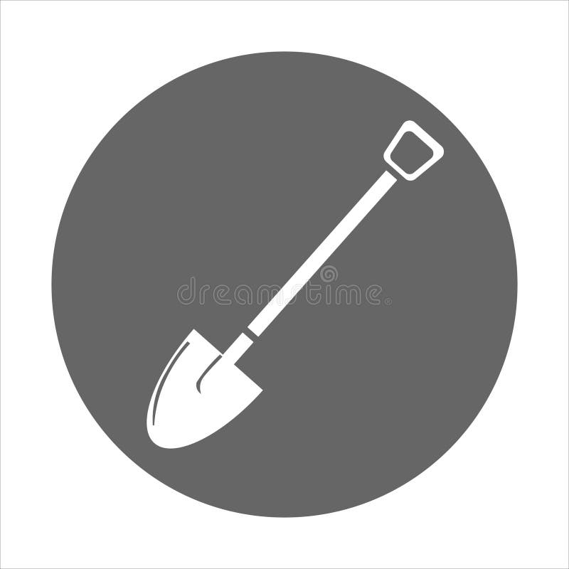Simple Shovel Icon Illustration Concept of Work Tools Stock Vector ...