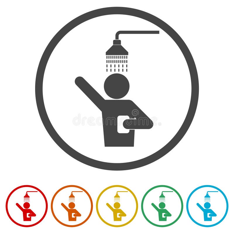 Simple Shower Ring Icon, Color Set Stock Vector - Illustration of icon ...