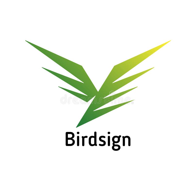 Simple Sign in the Form of a Diving Bird Stock Vector - Illustration of ...