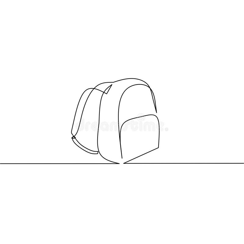 Continuous Line Drawing Backpack Stock Illustrations – 365 Continuous ...