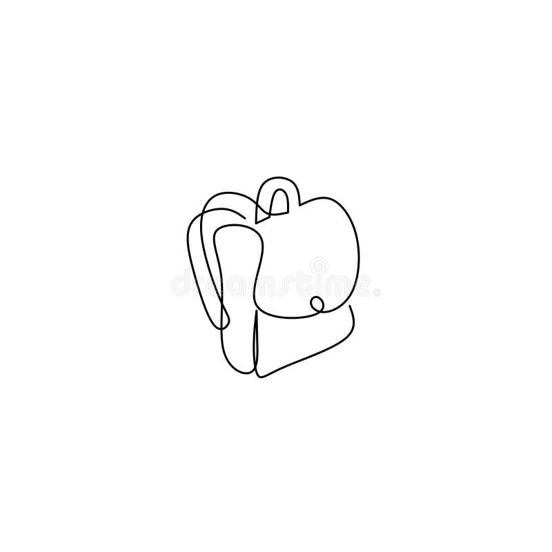 Continuous Line Drawing Backpack Stock Illustrations – 365 Continuous ...