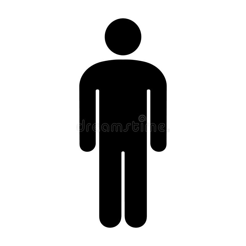 Simple sign of a person stock vector. Illustration of abstract - 112018013