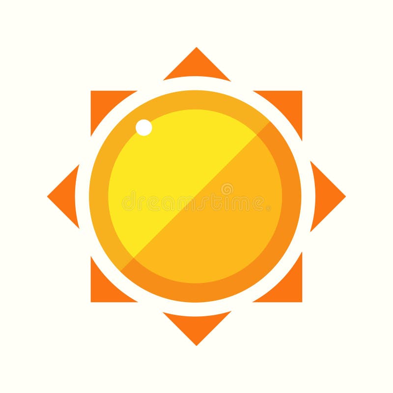 A Simple Sign of a Sun. Vector Illustration Stock Illustration ...