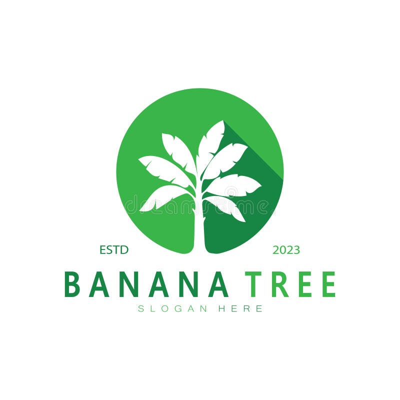 Simple Silhouette Banana Tree Logo. Flat Design Vector Stock Vector ...