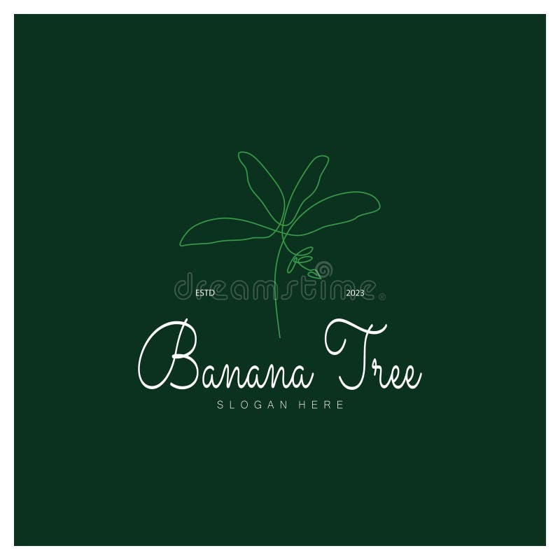 Simple Silhouette Banana Tree Logo. Flat Design Vector Stock Vector ...