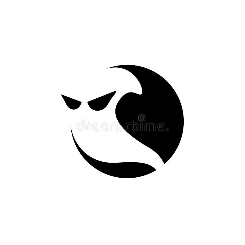 Ghost Logo Design Template Vector Stock Vector - Illustration of evil ...