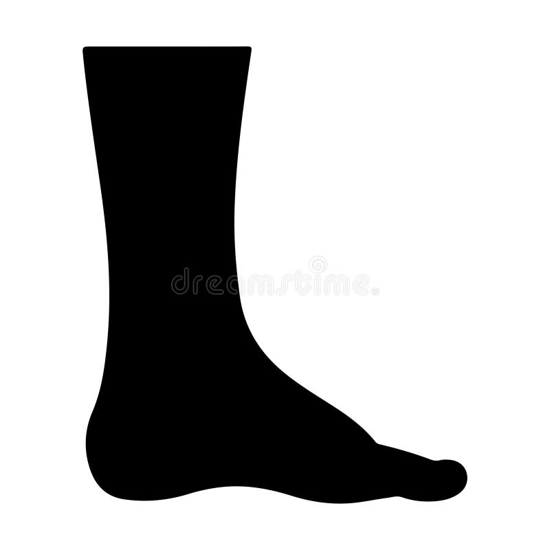 Simple Silhouette of a Human Foot and Ankle Vector Stock Vector ...