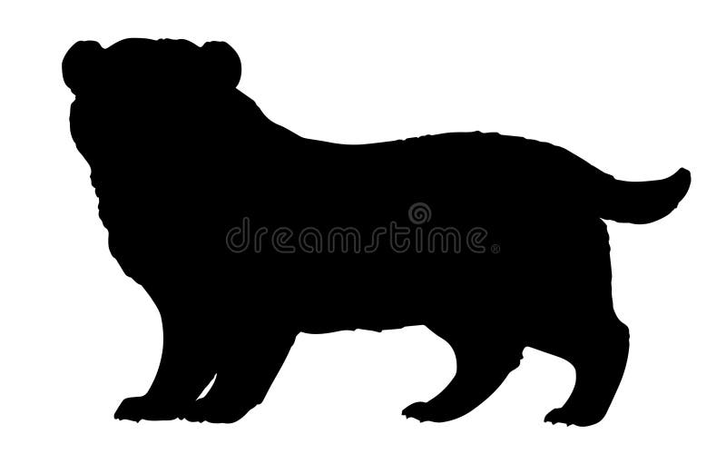 Simple Silhouette Illustration of Bush Dog Stock Vector - Illustration ...
