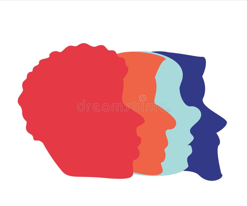 Simple Silhouette Illustration for Racism Stock Vector - Illustration ...