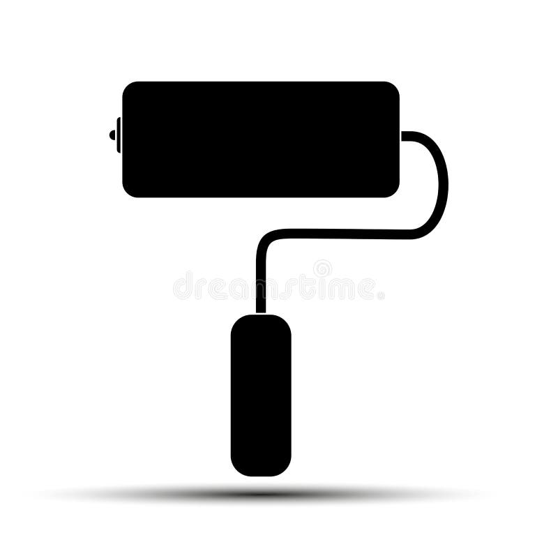 Simple Paint Roller Icon for Web Design Stock Vector - Illustration of ...