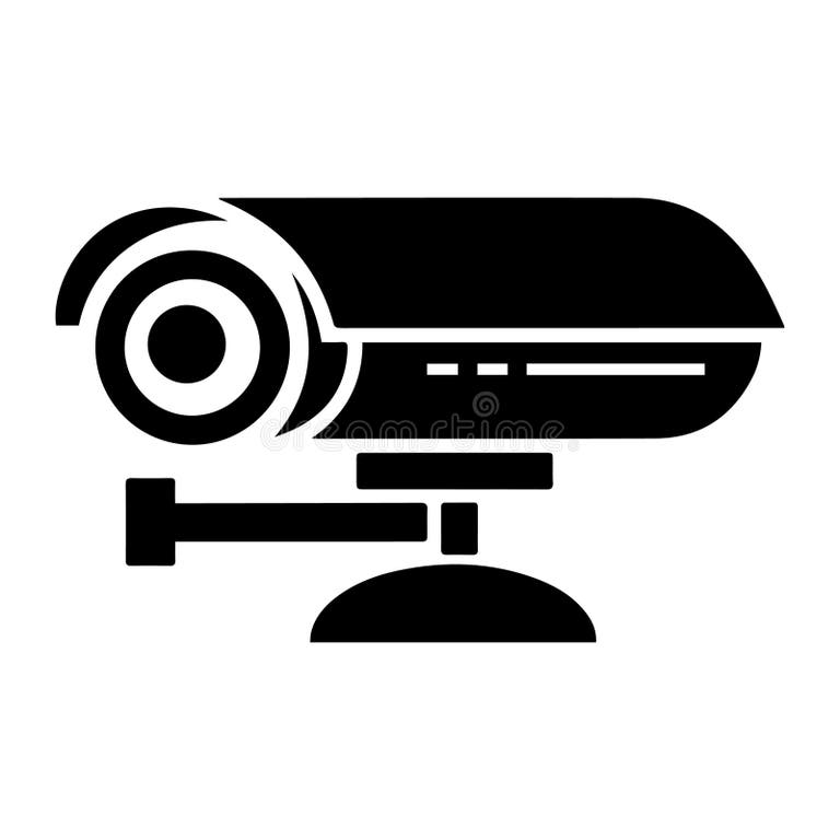 Simple Silhouette of a Video Camera Stock Vector - Illustration of ...