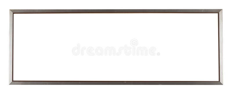 Simple Silver Frame Under the Lights Isolated on a White Background ...