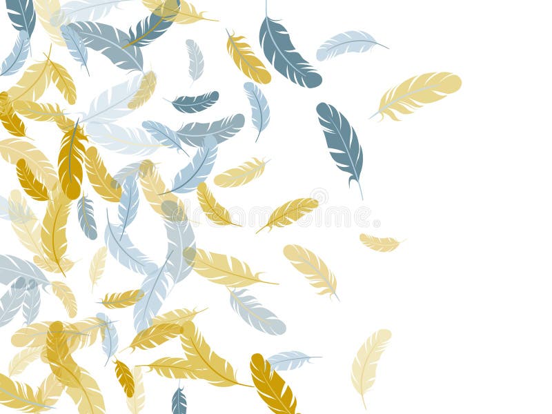 Falling Feather Elements Soft Vector Design. Stock Vector ...