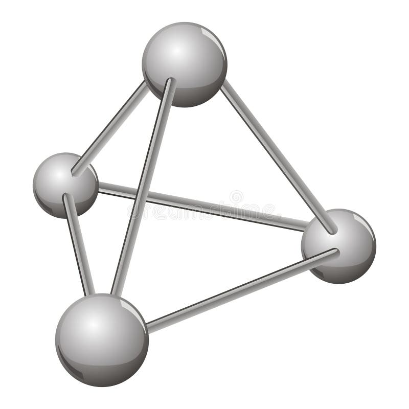 Simple silver molecule stock illustration. Illustration of scientific ...