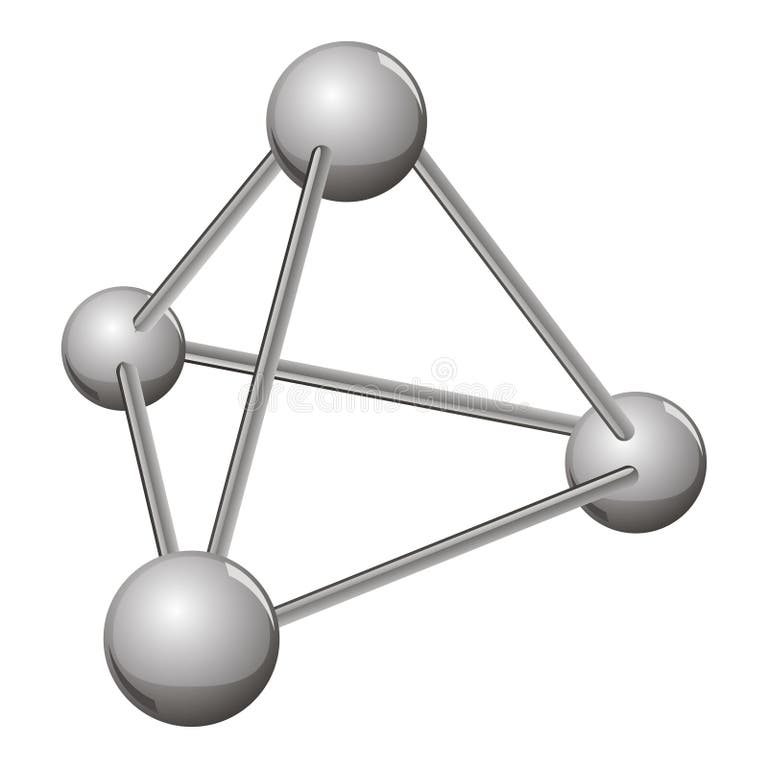 Simple silver molecule stock illustration. Illustration of scientific ...