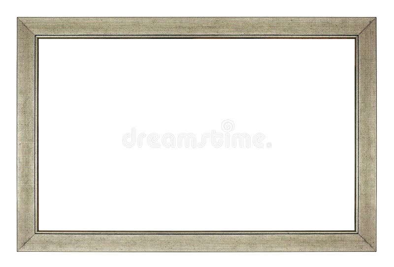 Simple Silver Rectangle Frame Stock Photo - Image of gold, painting ...