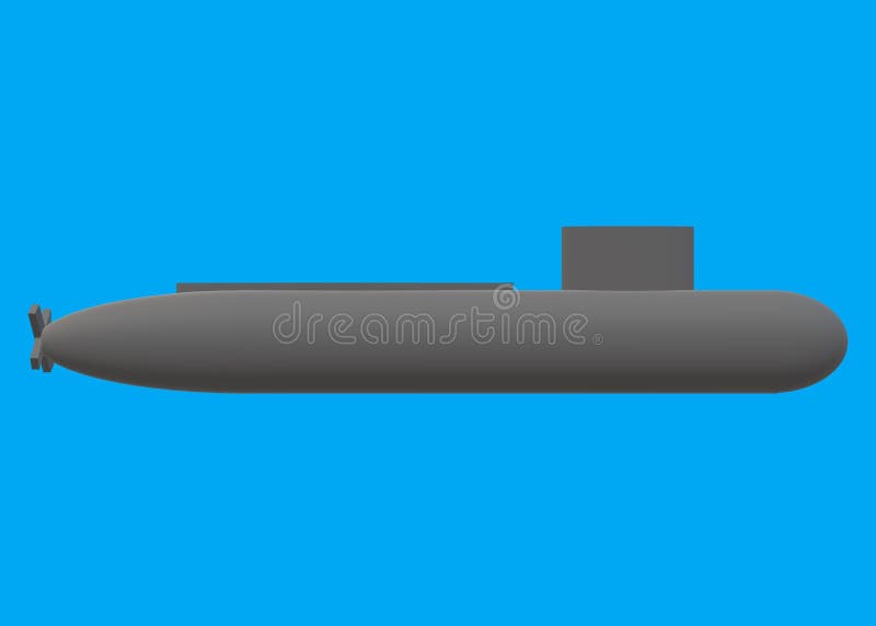 A Simple Simplified 3D Model Outline Shape of a Nuclear Battle ...