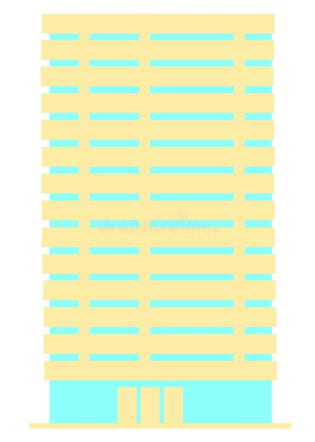 Modern Hi-rise Corporate Office Building Stock Illustration ...