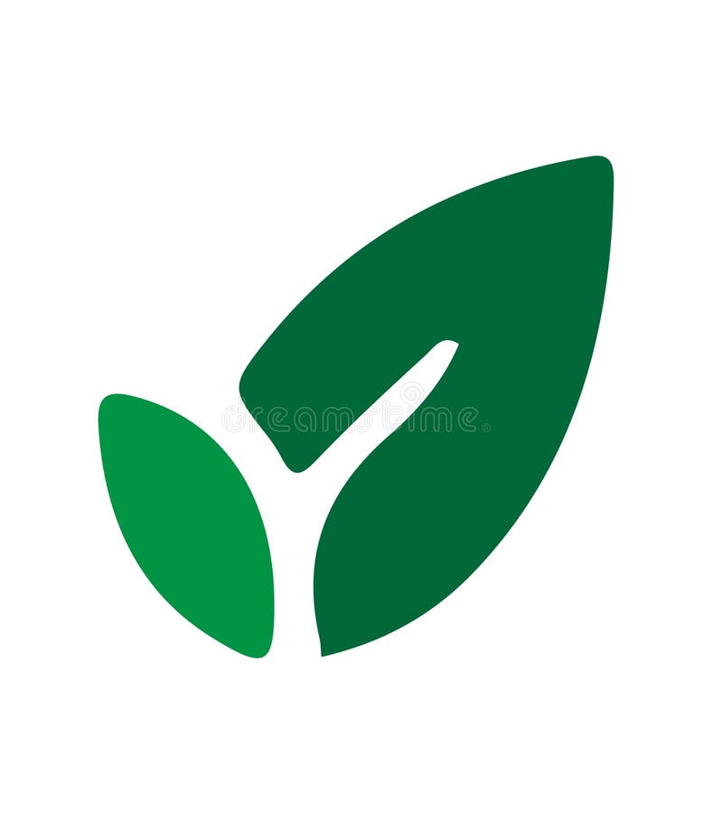 Simple Single Leaf Icon Vector Stock Illustration - Illustration of ...