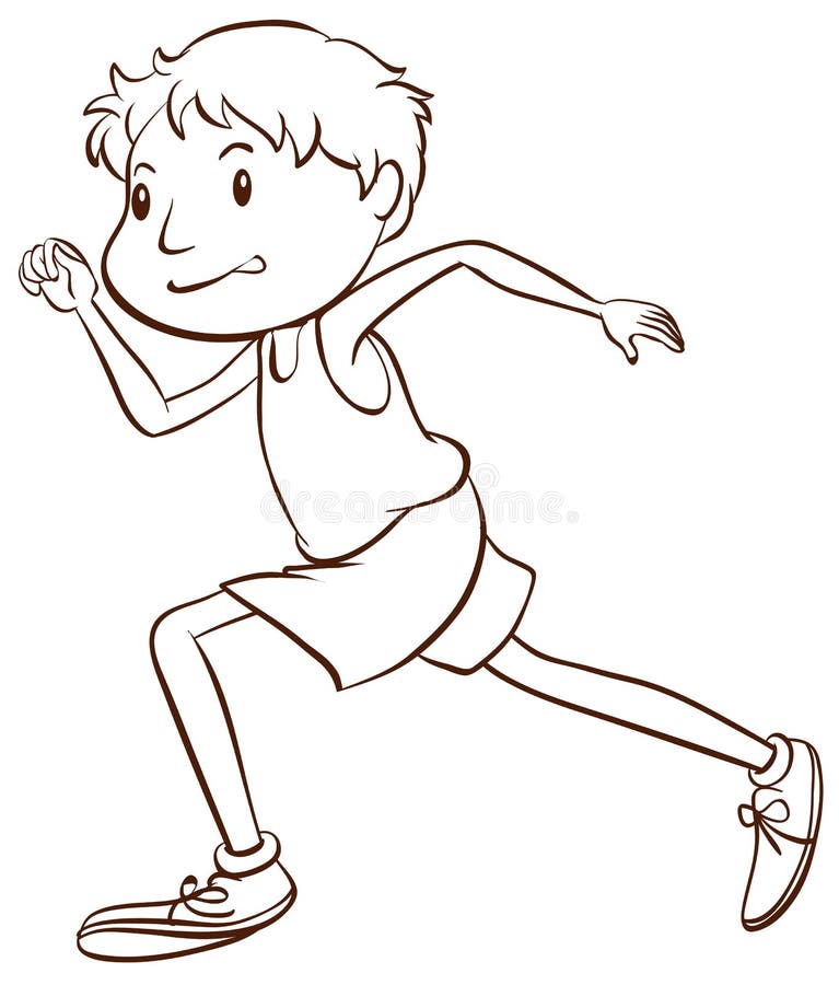 Drawing A Cartoon Running Man