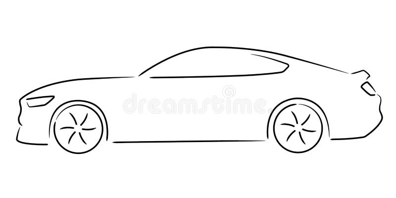 A Simple Sketch of a Super Sport Car Stock Vector - Illustration of ...