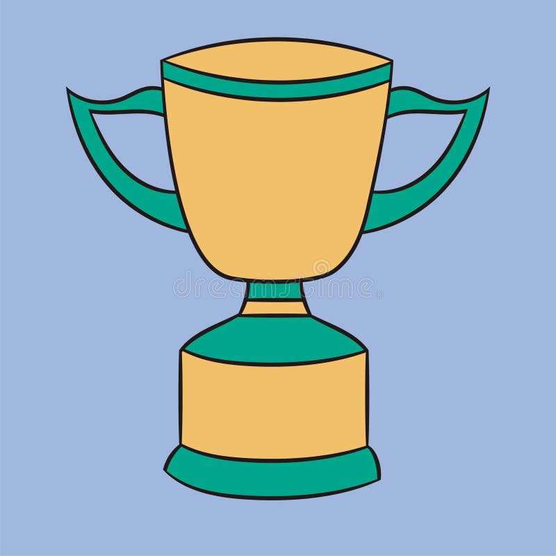 Simple Sketch of Trophy Vector Illustration Stock Vector - Illustration ...