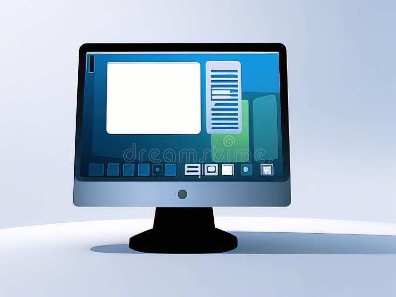 Simple Sleek Illustration of a Laptop on a White Background. Stock ...