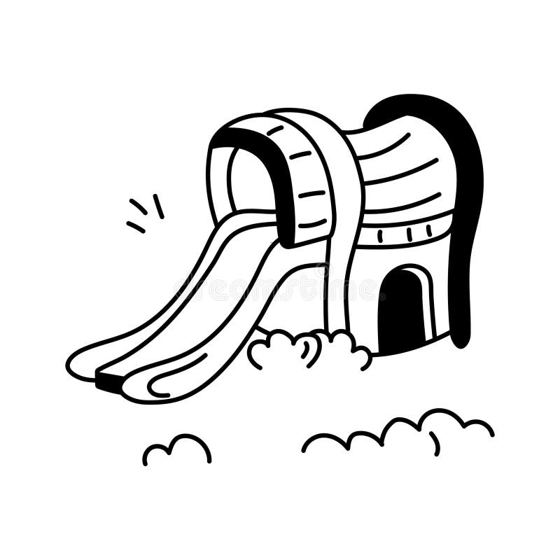 Simple Slide Icon for Fun Activities in Parks Stock Vector ...