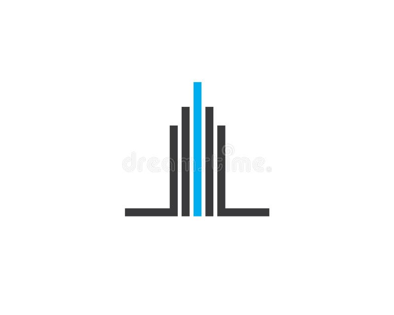 Simple Slim Building Logo Lines Stock Vector - Illustration of elegant ...