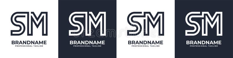 Simple SM Monogram Logo, Suitable for Any Business with SM or MS ...