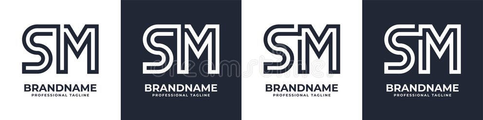 Simple SM Monogram Logo, Suitable for Any Business with SM or MS ...