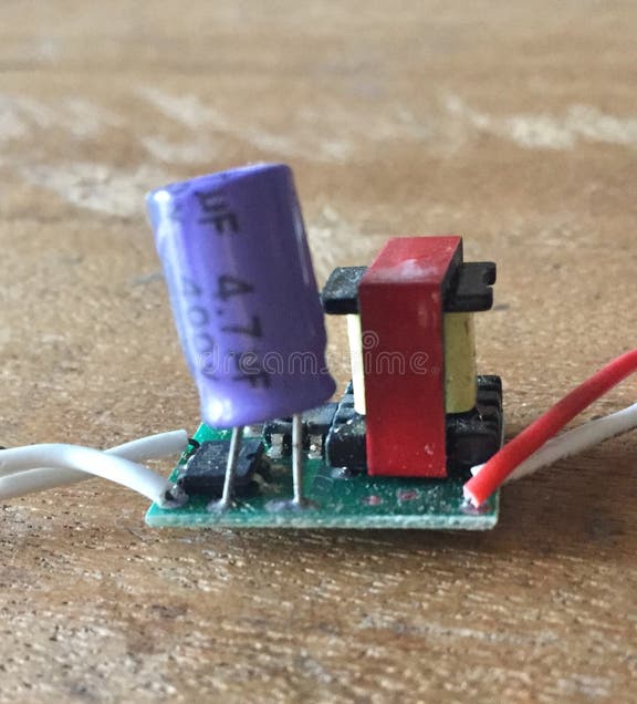 Simple Capacitor and Transformer Circuit Stock Photo - Image of ...